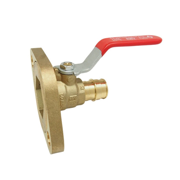 2424AB DZR Lead Free Brass PEX Pump Flange Ball Valve - RED-WHITE VALVE ...