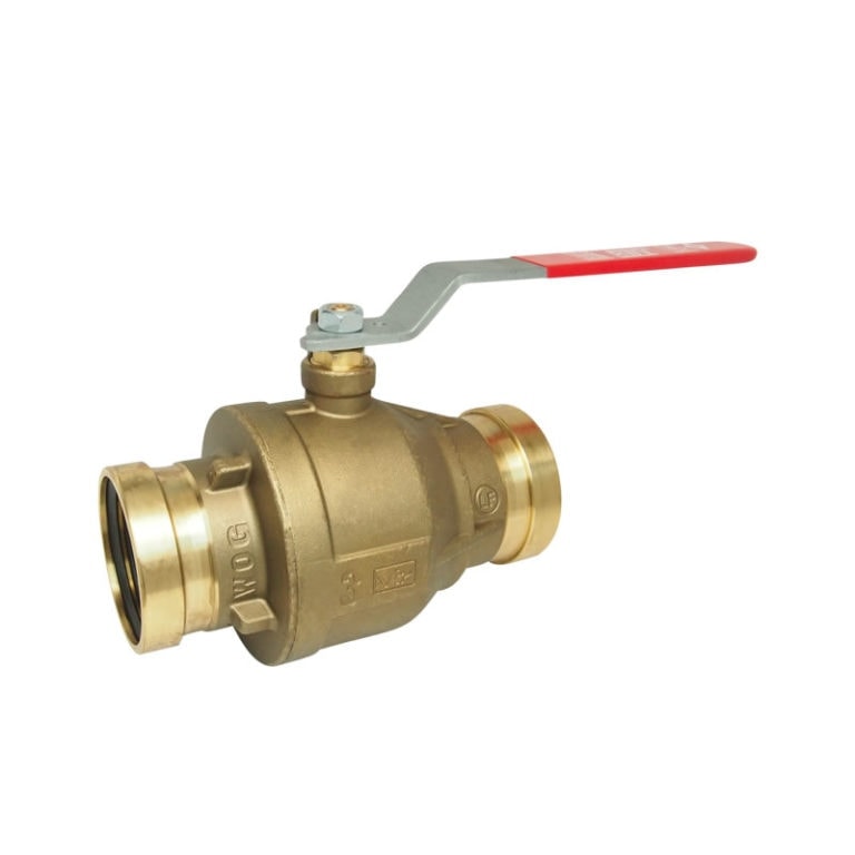 5020ABX DZR LF Brass EzPress® Full Port Ball Valve - RED-WHITE VALVE CORP.