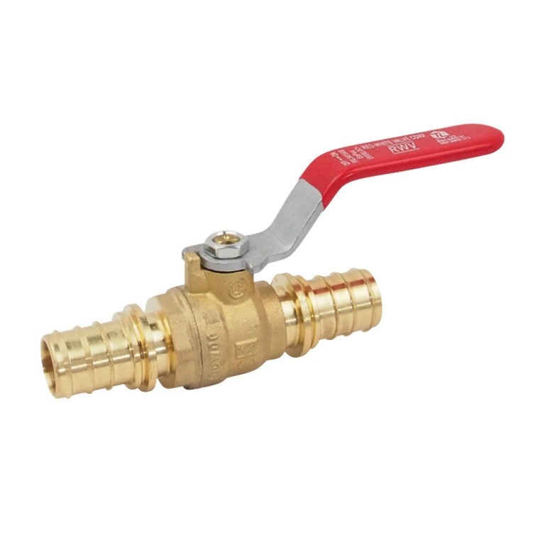 5415AB DZR LF Brass PEX (EVERLOC+®) Ball Valve - RED-WHITE VALVE CORP.